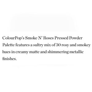 Colourpop | Makeup | Colourpop Smoke N Roses Pressed Powder Palette ...